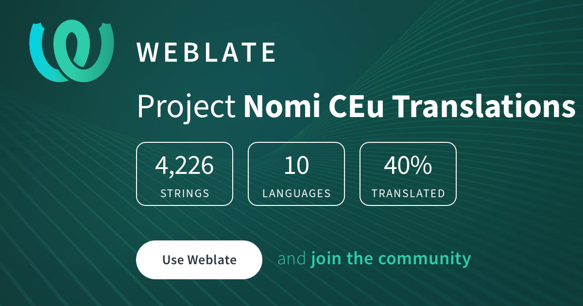 Nomi CEu Translations @ Weblate